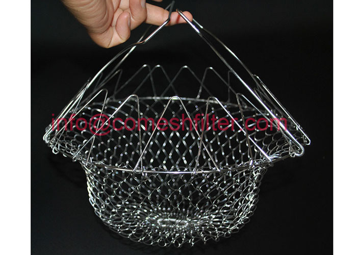 Pli pliable d'outil de cuisine de tamis de plateau de grillage en métal ...